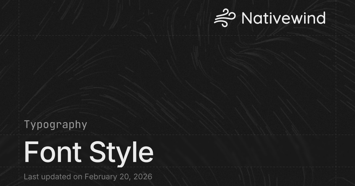 Font Style