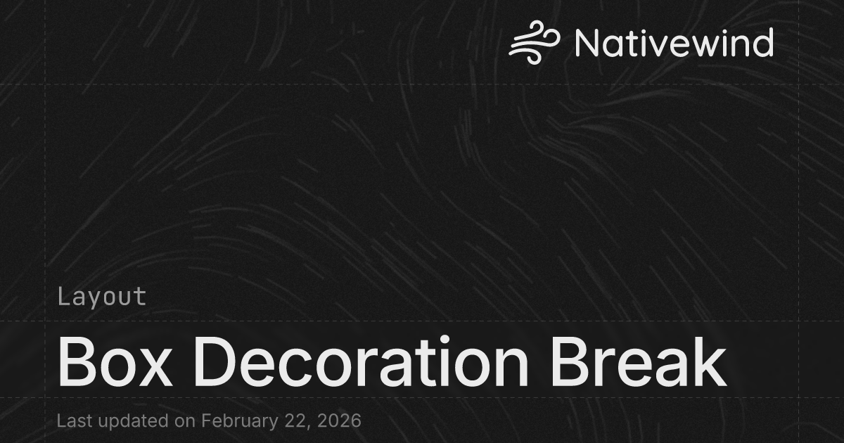 Box Decoration Break